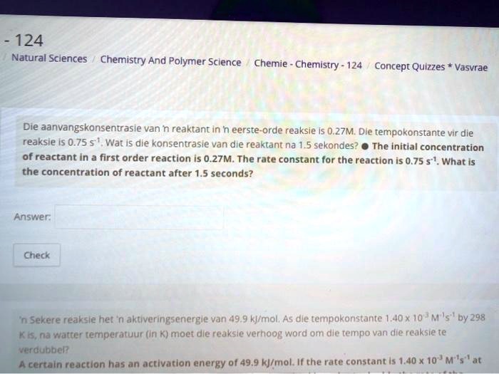 SOLVED: 124 Natural Sciences Chemistry And Polymer Science Chemie ...