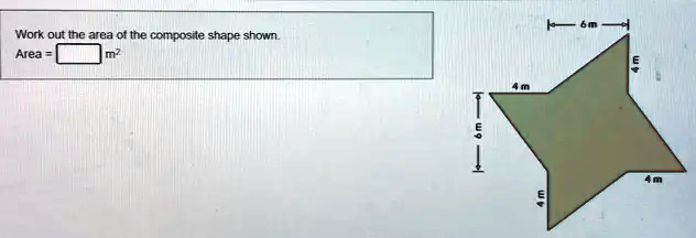 SOLVED: Work out the area ot the composite shape shown Aea