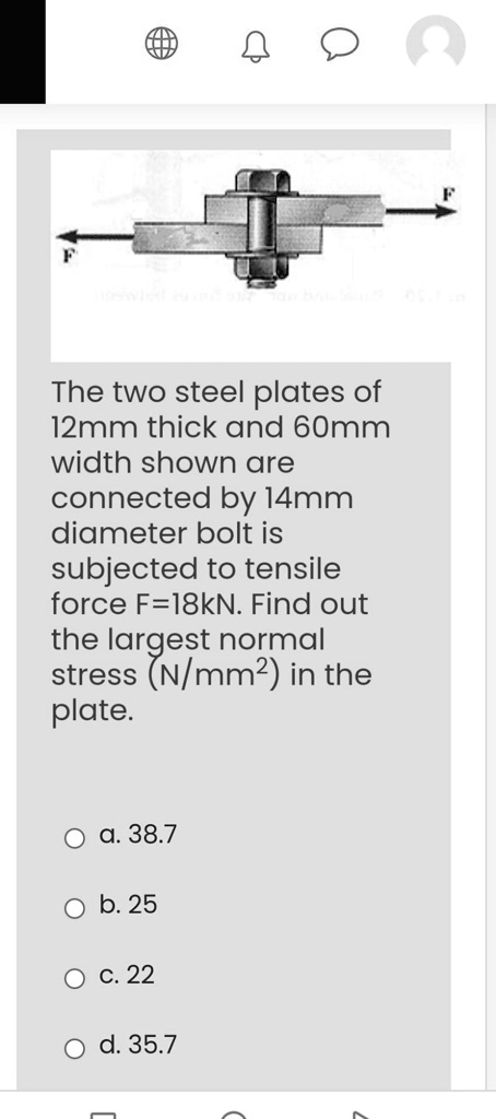 The two steel plates of 12mm thick and 60mm width shown are connected ...