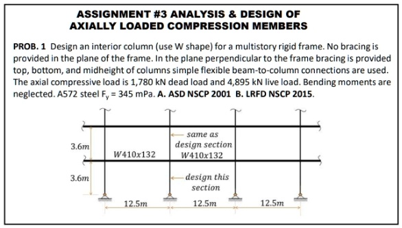 SOLVED: Complete Solution Assignment #3: Analysis Design of Axially Loaded Compression Members ...