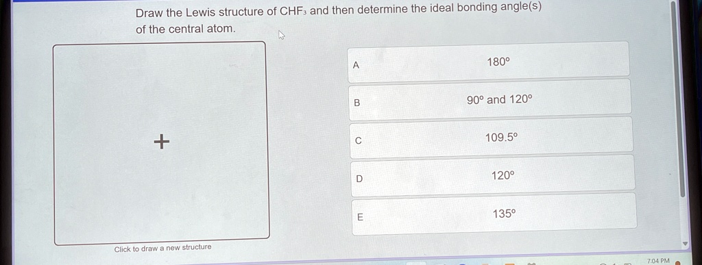 draw the lewis structure of chf3 and then determine the ideal bonding ...