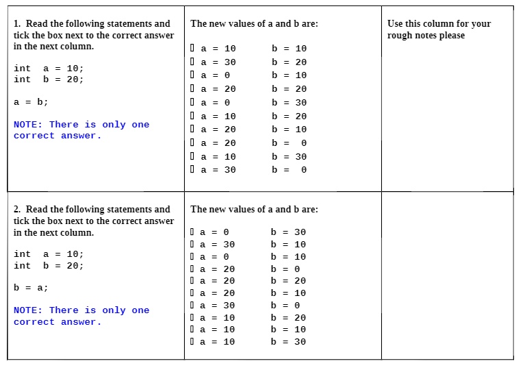 SOLVED: Read the following statements and tick the box next to the ...