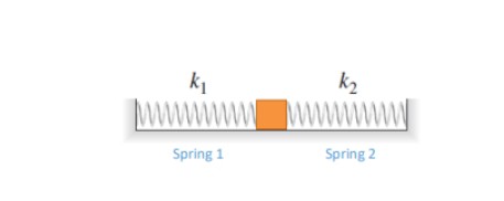 SOLVED: 3. A block with mass m is connected to two springs having ...