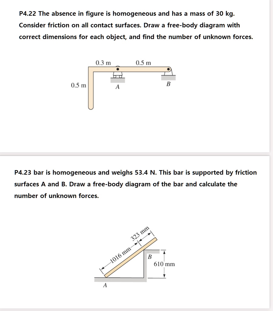 SOLVED: P4.22 The absence in figure is homogeneous and has a mass of 30 ...