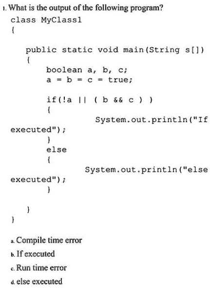 SOLVED: What is the output of the following program? class MyClass ... SOLVED: What is the output of the following program? class MyClass ...