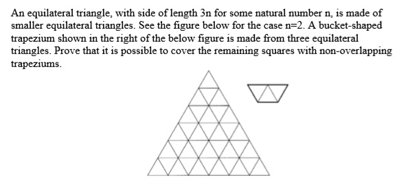 SOLVED: An equilateral triangle with a side length of 3n, where n is a natural number, is made ...