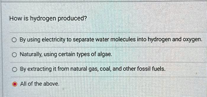 How is hydrogen produced? By using electricity to separate water ...