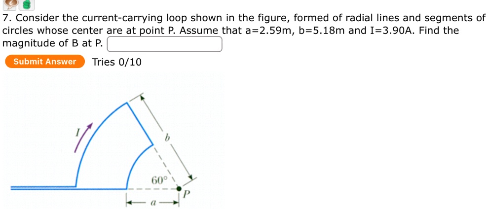 consider the current carrying loop shown in the figure formed of radial lines and segments of ...