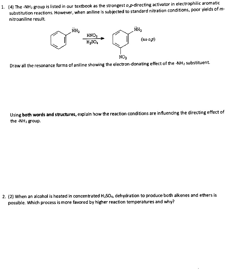 SOLVED: 'organic chemistry help..... 1. (4) The NH2 group is listed in ...
