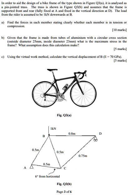 In order to aid the design of a bike frame of the type shown in Figure ...
