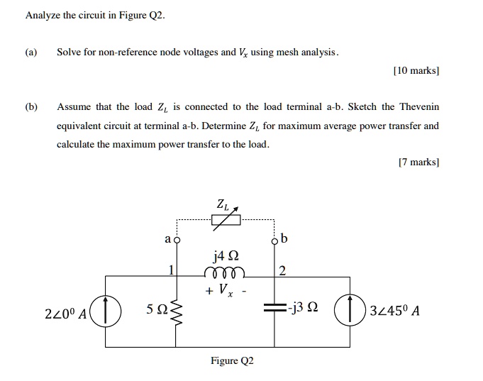 SOLVED: Title: Circuit Analysis and Thevenin Equivalent Circuit (a) Solve for non-reference node ...
