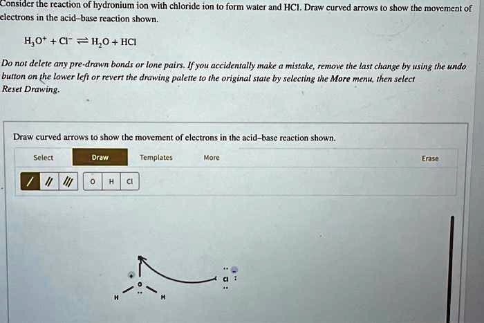 SOLVED: Consider the reaction of hydronium ion with chloride ion to ...