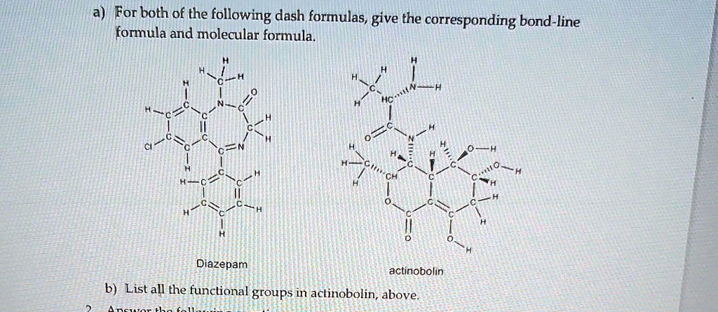 a) For both of the following dash formulas, give the corresponding bond ...