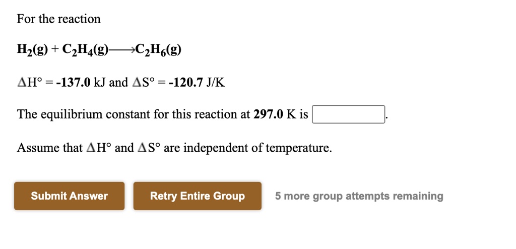 For the reaction hzg czhag czhog ah 1370 kj and aso 1207 jik...