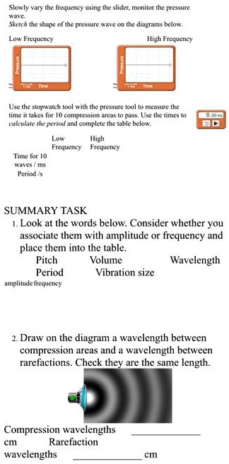 SOLVED: Slowly vary the frequency using the slider, monitor the ...