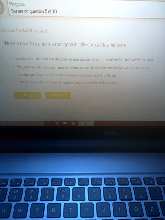 SOLVED: Progress: You are on question 5 of 10 Choose the BEST answer ...