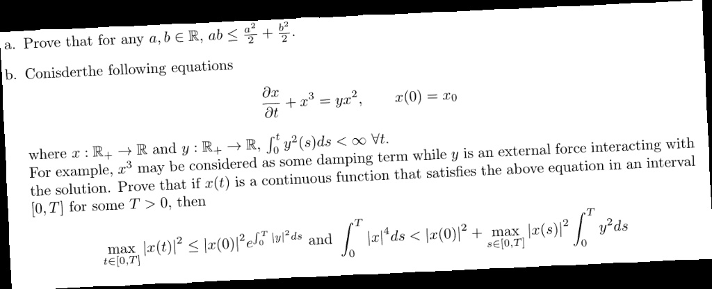 SOLVED: Prove that for any (a, b â‚¬ R; ab