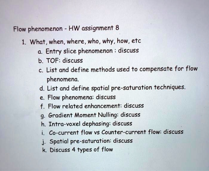 SOLVED: Flow phenomenon HW assignment 8: What, when, where, who, why ...