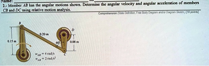 Solved Nae 2 Member Ab Has The Angular Motions Shown Determine The