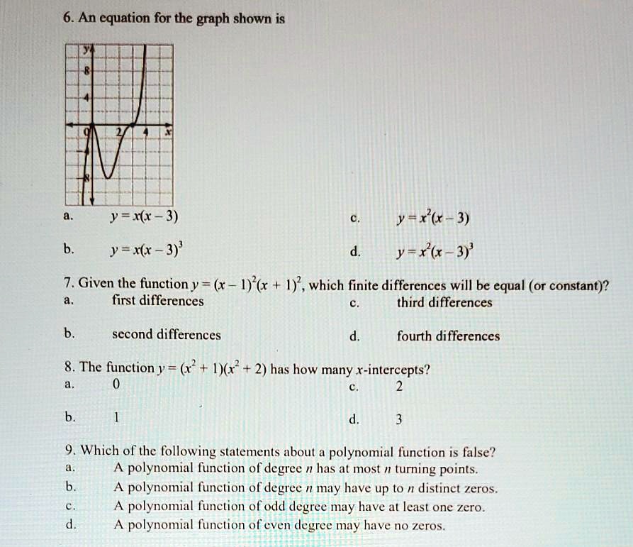 6 an equation for the graph shown is yxr 3 yxx 3 yxx 3 yxr 3 7 given ...