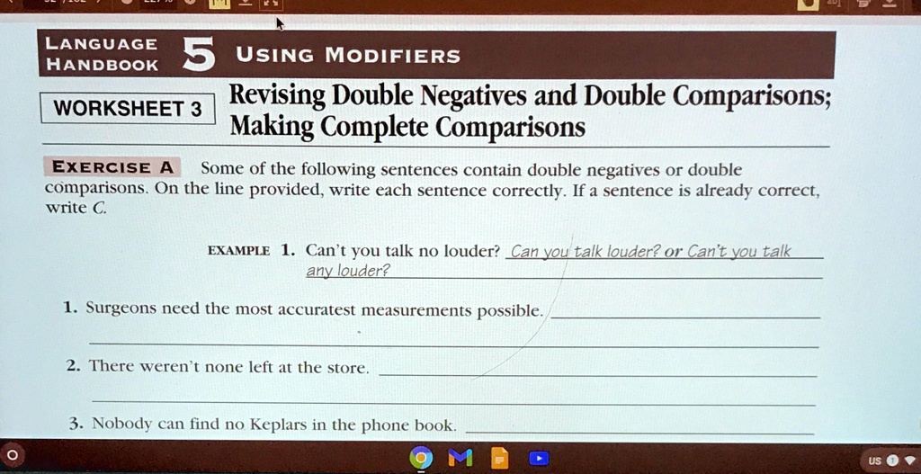 Language handbook 5 using modifiers revising double...
