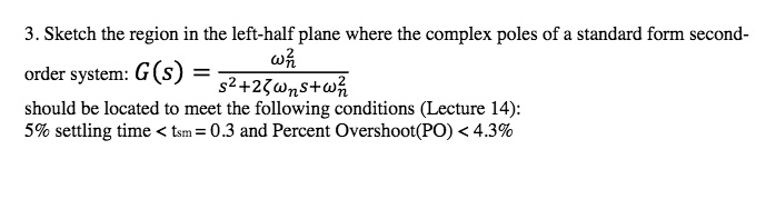 3. Sketch the region in the left-half plane where the complex poles of ...
