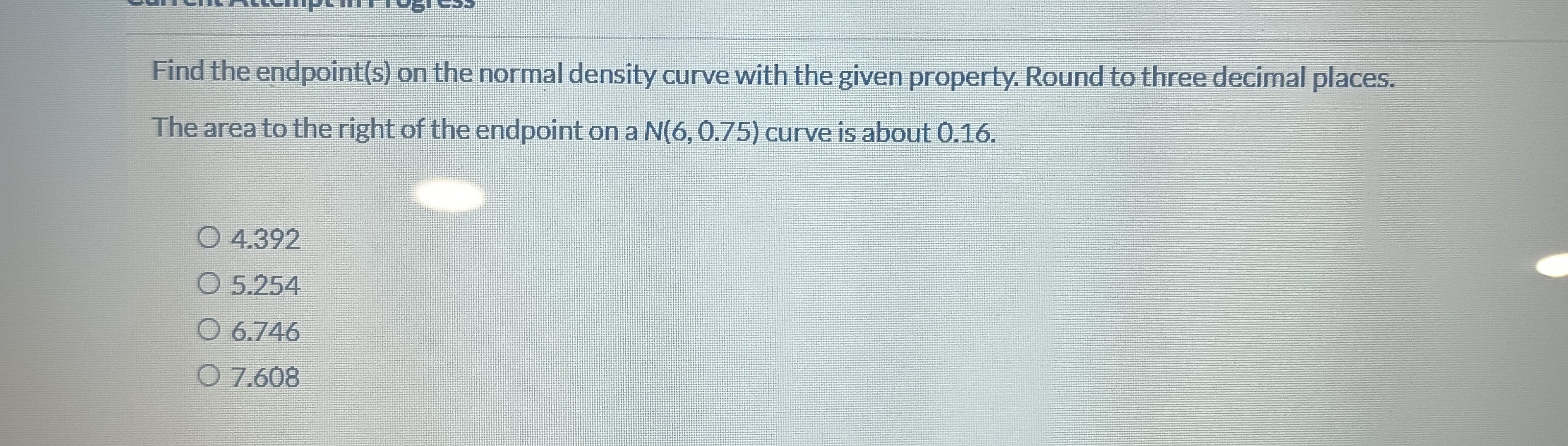 SOLVED: Find the endpoint(s) on the normal density curve with the given ...
