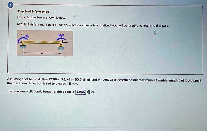 SOLVED: Consider the beam shown below. Assuming that beam A8 is a ...