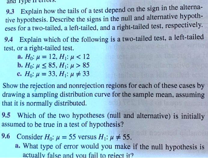 SOLVED: ana '> pC CITUIP 93 Explain how the tails of a test depend on ...