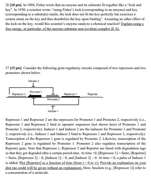 VIDEO solution: In 1894, Fisher wrote that an enzyme and its substrate ...