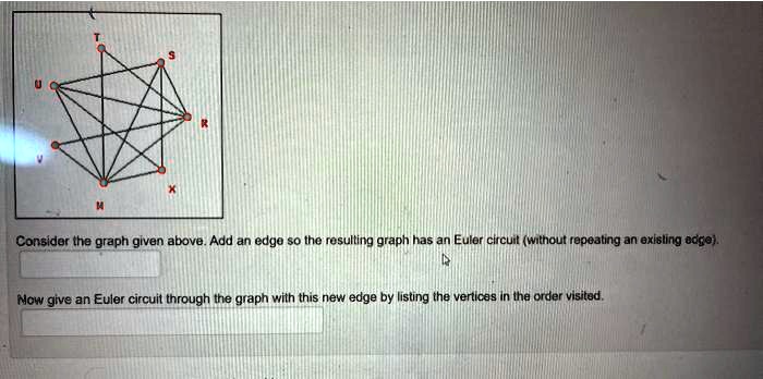 SOLVED: Considor tha graph given above. Add an edge so Ihe resulling ...