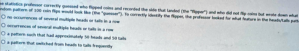 ne statistics professor correctly guessed who flipped coins and ...