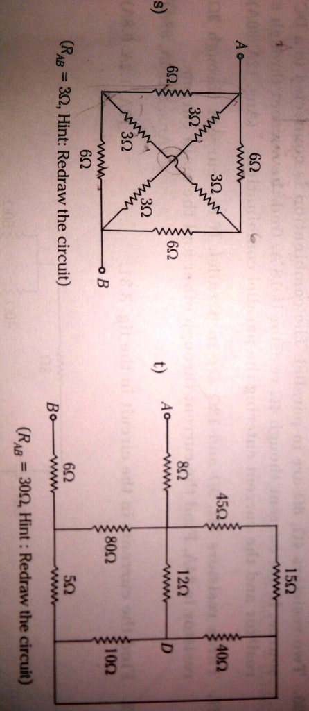 determine the equivalent resistance between the open terminals for each of the following ...