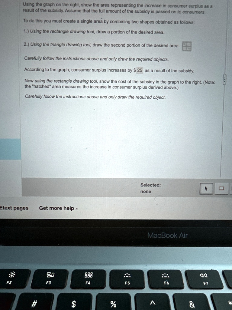 SOLVED: Using the graph on the right, show the area representing the ...