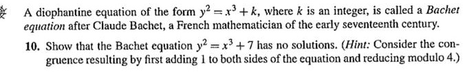 SOLVED: A Diophantine equation of the form y = r + k, where k is an ...