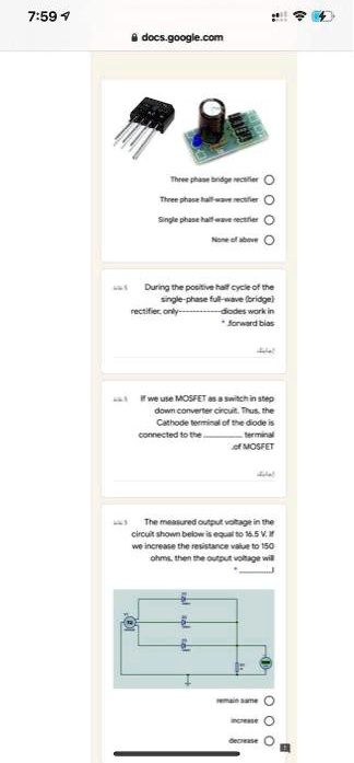 Three phase bridge rectifier Three phase half-wave rectifier Single ...