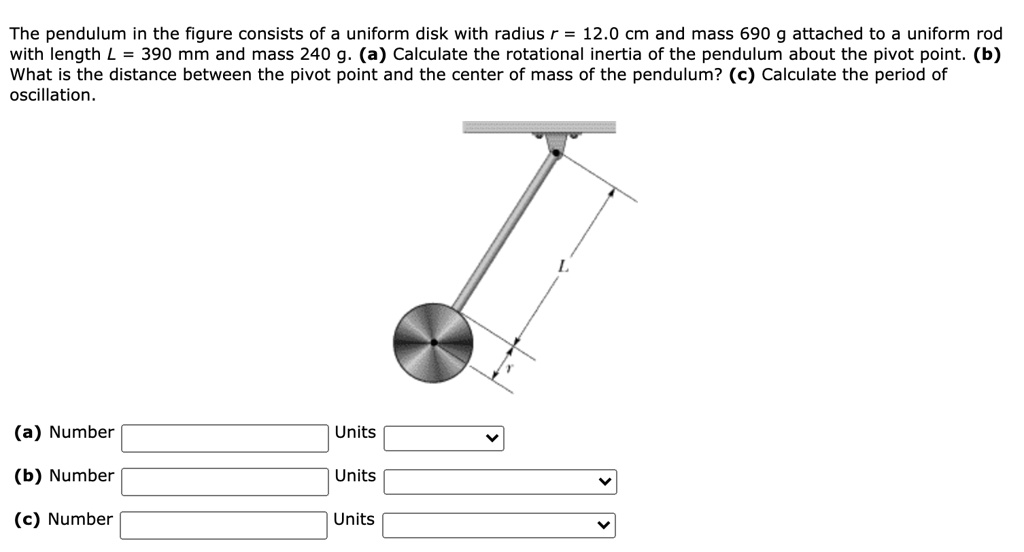 SOLVED: The pendulum in the figure consists of a uniform disk with ...