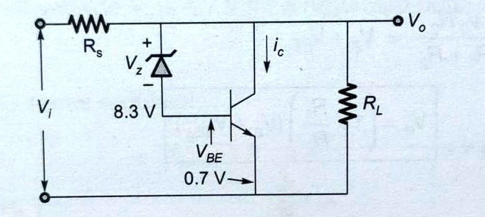SOLVED: The transistor is shown in figure. The input and output voltage ...