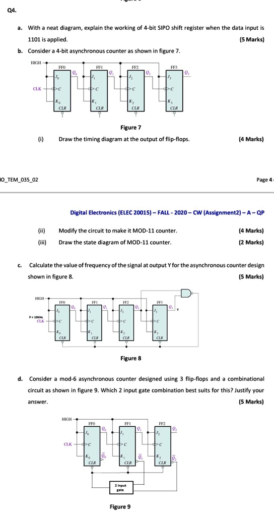 SOLVED: Q4. With a neat diagram, explain the working of a 4-bit SIPO ...