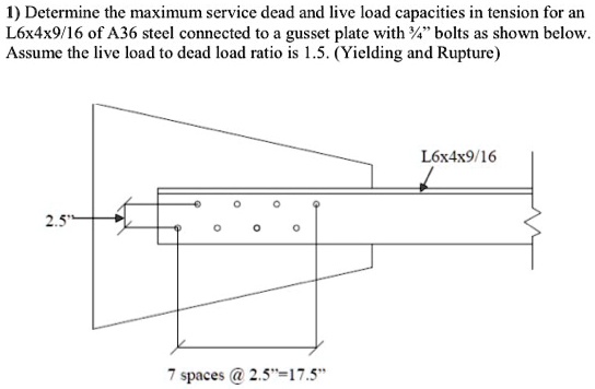1) Determine the maximum service dead and live load capacities in ...