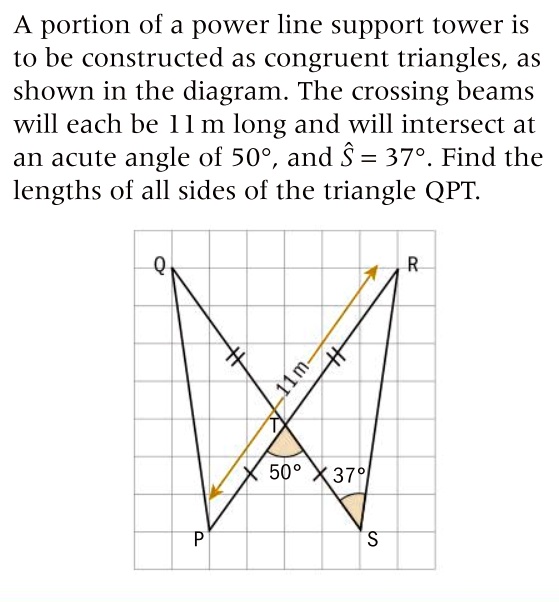 A portion of a power line support tower is to be constructed as ...