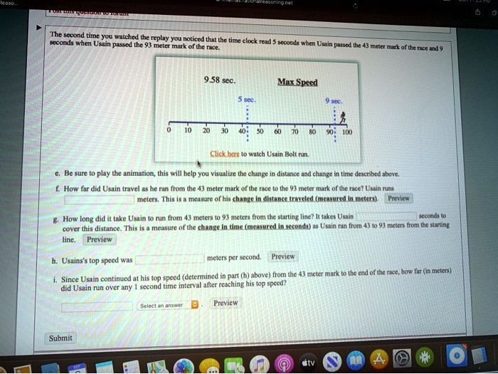 The second time you watched the replay you noticed that the time clock ...