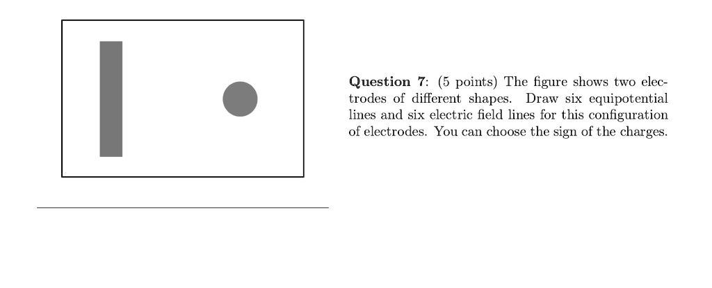 SOLVED: Question (5 points): The figure shows two electrodes of ...