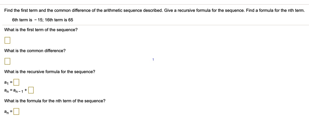 find the first term and the common difference of the arithmetic ...