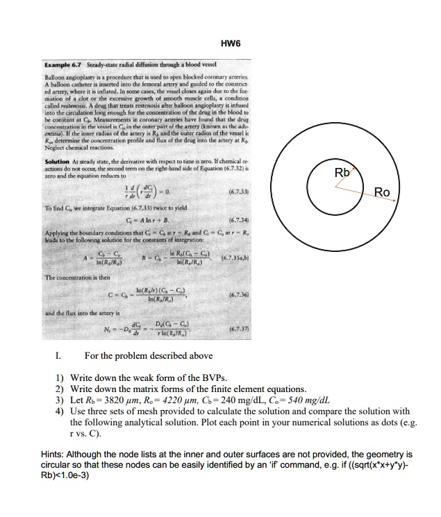 Example 6.7 Steady-state radial diffusion through a blood vessel ...