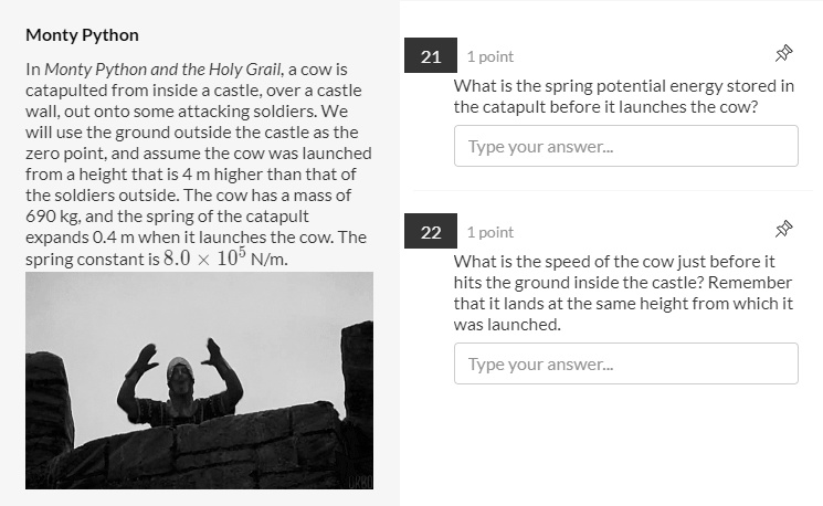 monty python 21 point what is the spring potential energy stored in the ...