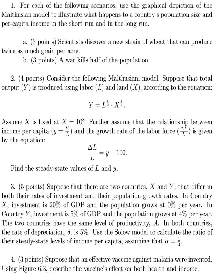 SOLVED: 1. For each of the following scenarios, use the graphical ...