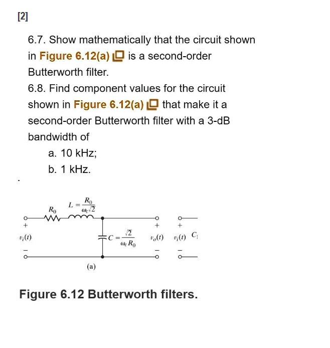 6.7. Show mathematically that the circuit shown in Figure 6.12a is a ...