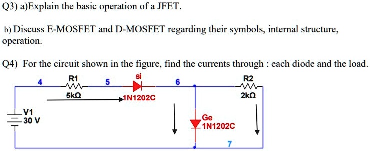 SOLVED: Q3a: Explain the basic operation of a JFET. b: Discuss E-MOSFET and D-MOSFET regarding ...