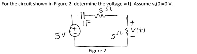 SOLVED: For the circuit shown in Figure 2, determine the voltage v(t ...